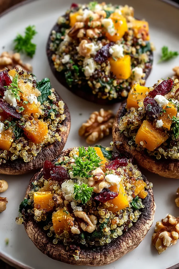Autumn Harvest Stuffed Portobello Mushrooms – Cooking With Annie