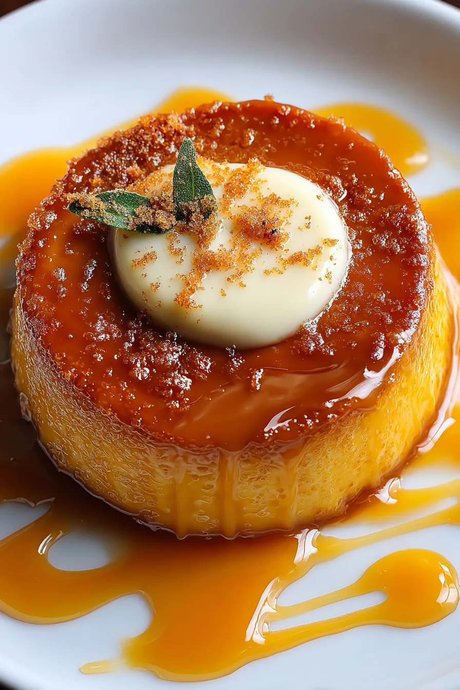 Silky Spiced Baked Pumpkin Custard with a Creamy Caramel Drizzle ...
