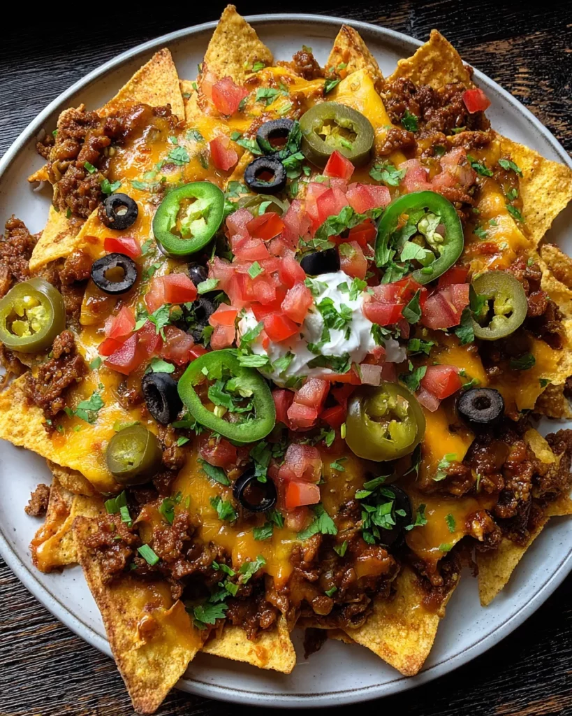 Spicy Cheesy Layered Texas Trash Nachos – Cooking With Annie