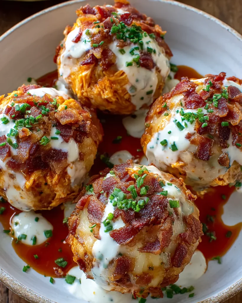 Buffalo Chicken Bacon Mozzarella Bombs – Cooking With Annie