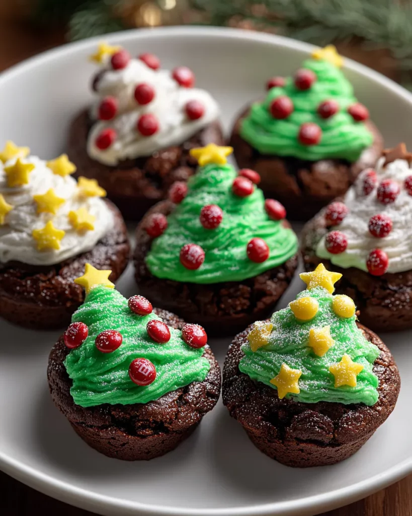 Christmas Tree Brownie Bites – Cooking With Annie
