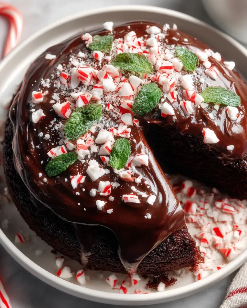 Peppermint Fudge Cake – Cooking With Annie