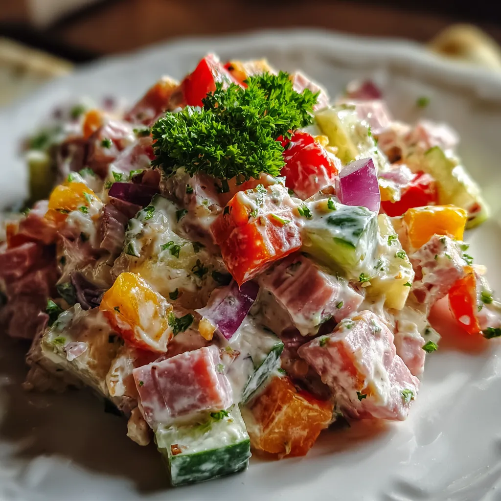 Savory Creamy Ham Salad with Crunchy Vegetables – Cooking With Annie