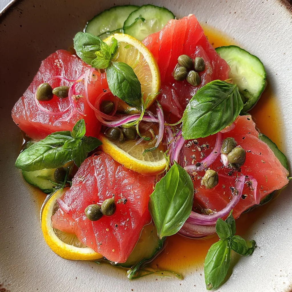 Sicilian Tuna Crudo – Cooking With Annie