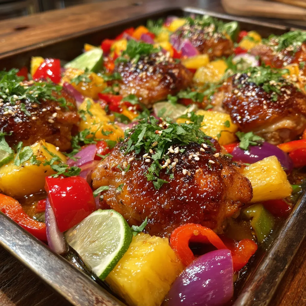 Sheet Pan Hawaiian Chicken With Pineapple and Peppers – Cooking With Annie