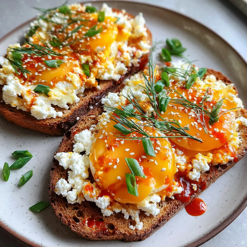 Cottage Cheese Egg & Sriracha Protein Toast – Cooking With Annie