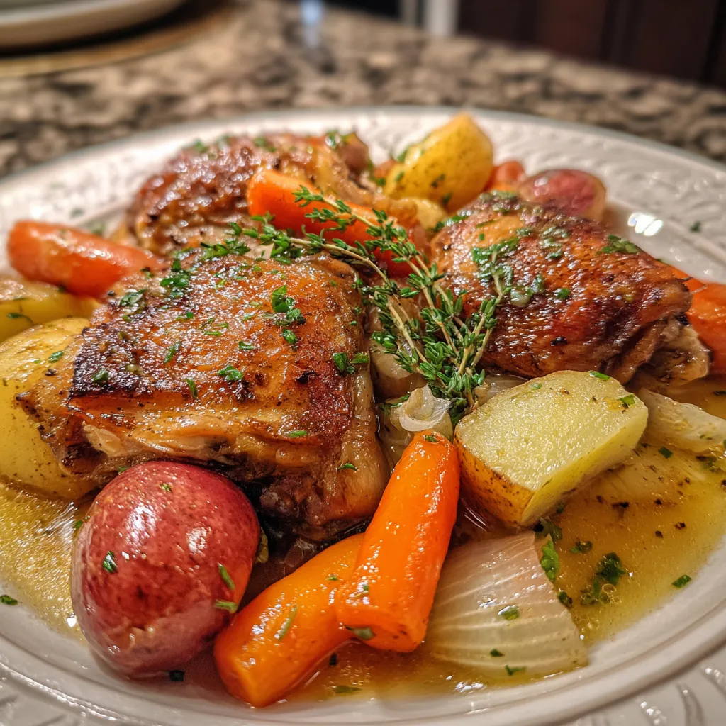 Crockpot Chicken Thigh Pot Roast – Cooking With Annie