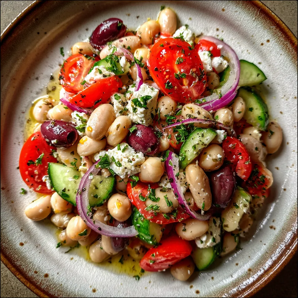 Greek Bean Salad with Lemon Marinated Beans – Cooking With Annie