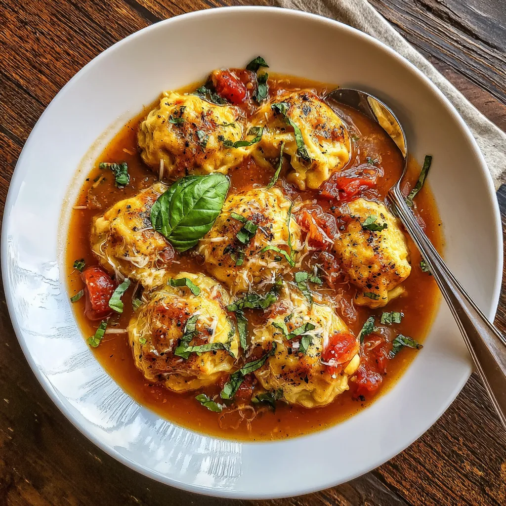 Cheese Dumpling Tomato Soup – Cooking With Annie