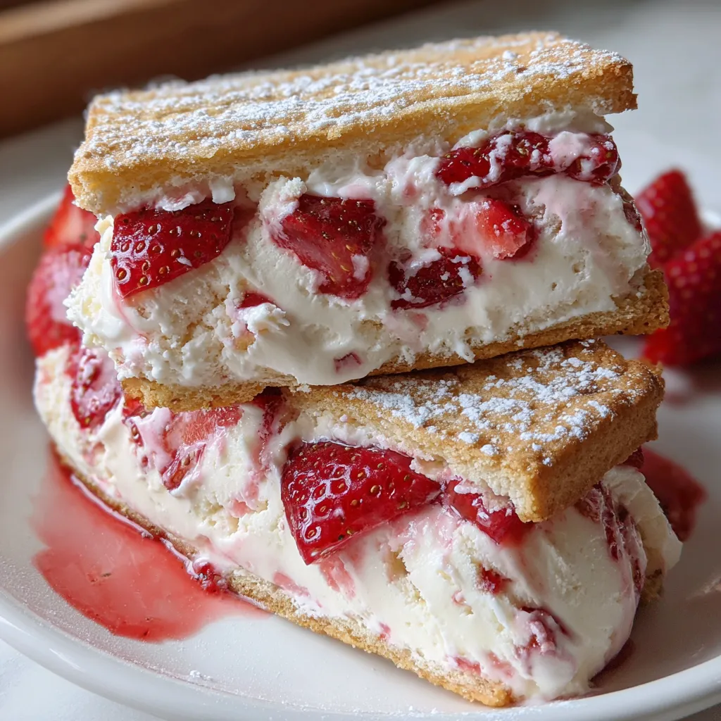 Strawberry Ice Cream Sandwich – Cooking With Annie
